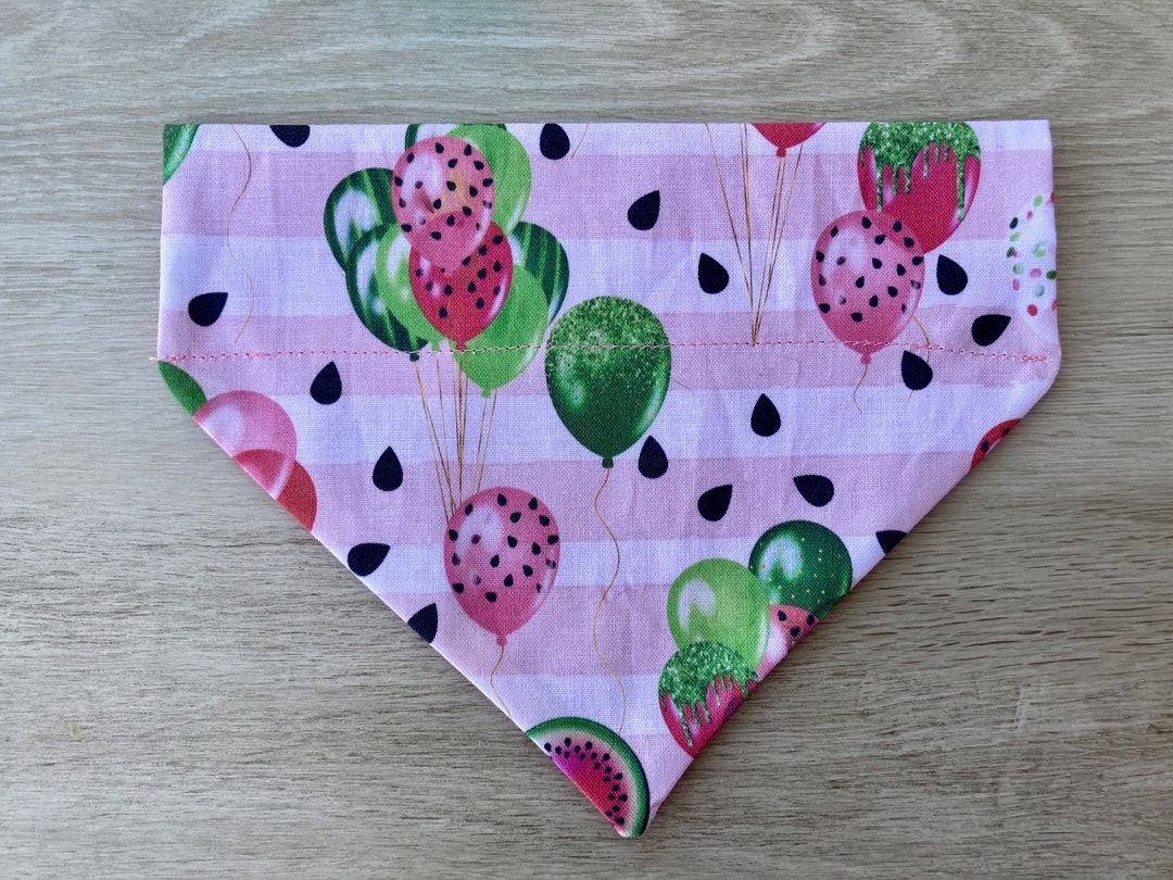 Personalized Watermelon Balloons Dog Bandana, Over the Collar - Etsy