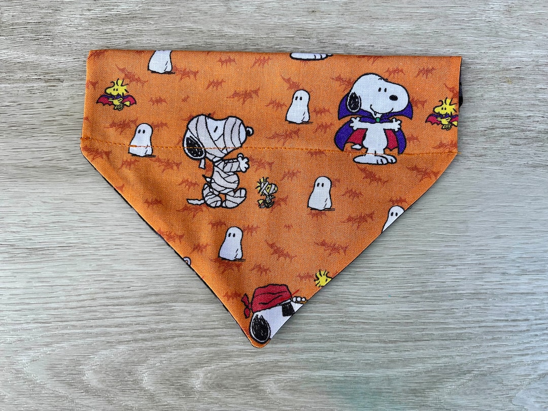 Personalized Peanuts Halloween Bandana, Snoopy Bandana, Over the Collar ...