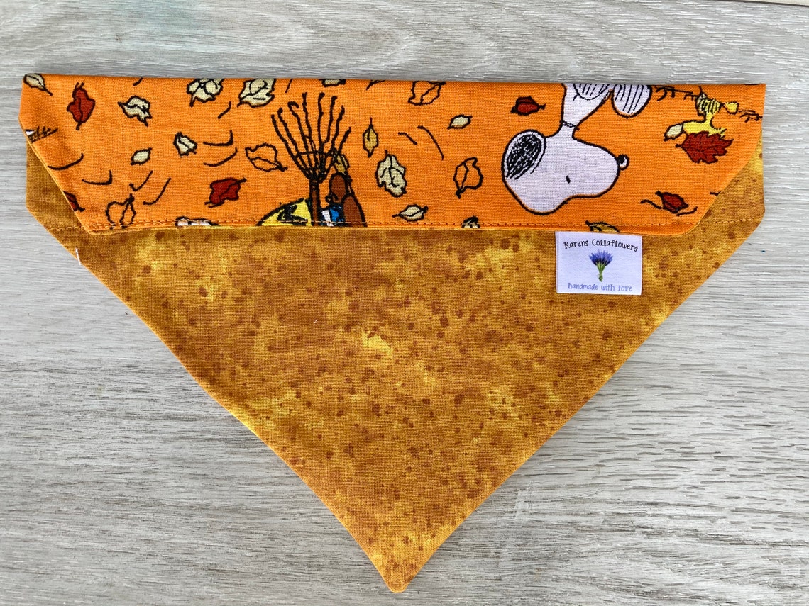 Personalized Peanuts Bandana Snoopy Bandana Over the Collar | Etsy