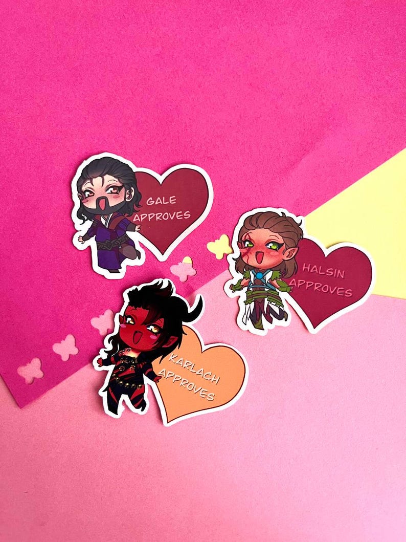 Baldur's Gate 3 Stickers: Astarion, Karlach, Shadowheart - Gamer Gift ...