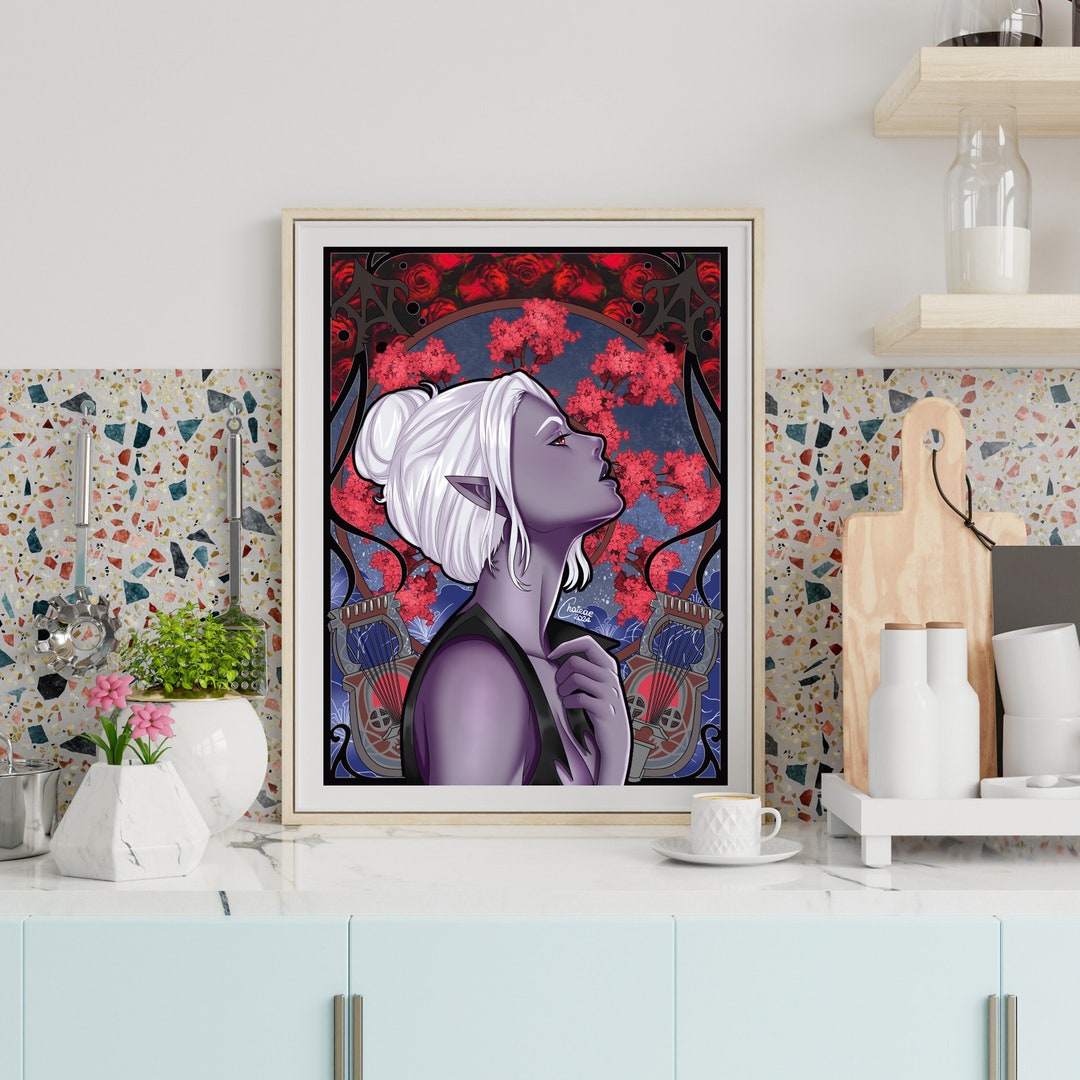 Art Nouveau Minthara Print | Baldur's Gate 3 Print | Waltz Od Death ...