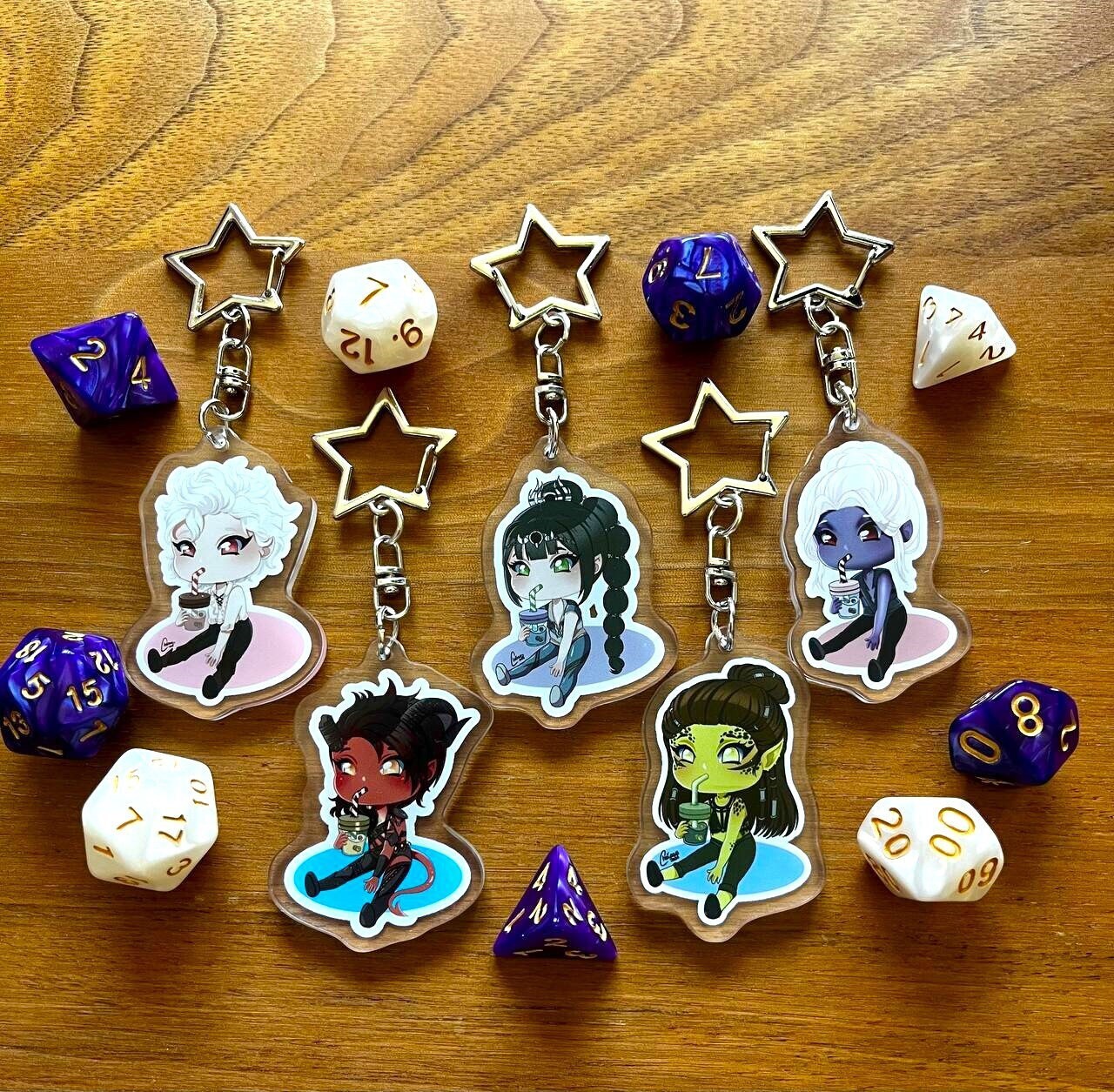 Baldur's Gate 3 Boba Beans Keychains BG3 Shadowheart, Karlach, Astarion ...
