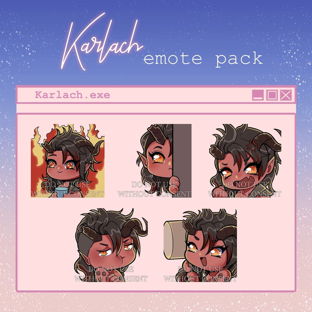 Karlach Emotes | Baldur's Gate 3 Emotes | Twitch Emotes | Cute Emotes ...
