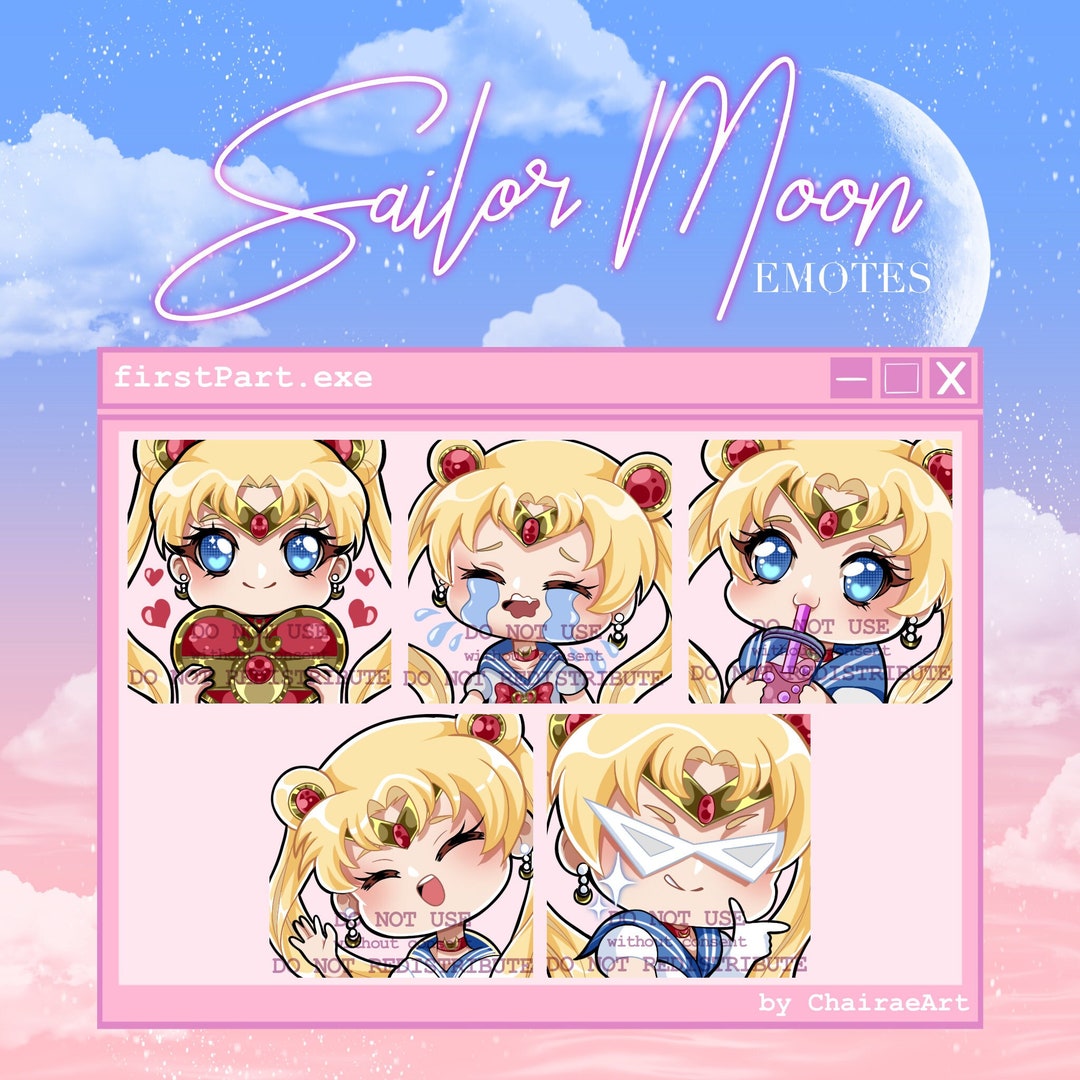 Magical Girl Emotes | Moon Child Emotes | Twitch Emotes | Cute Emotes ...