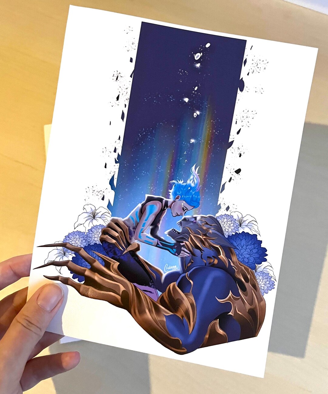 Arcane Jinx and Warwick Print | League of Legends Print | Vander and ...
