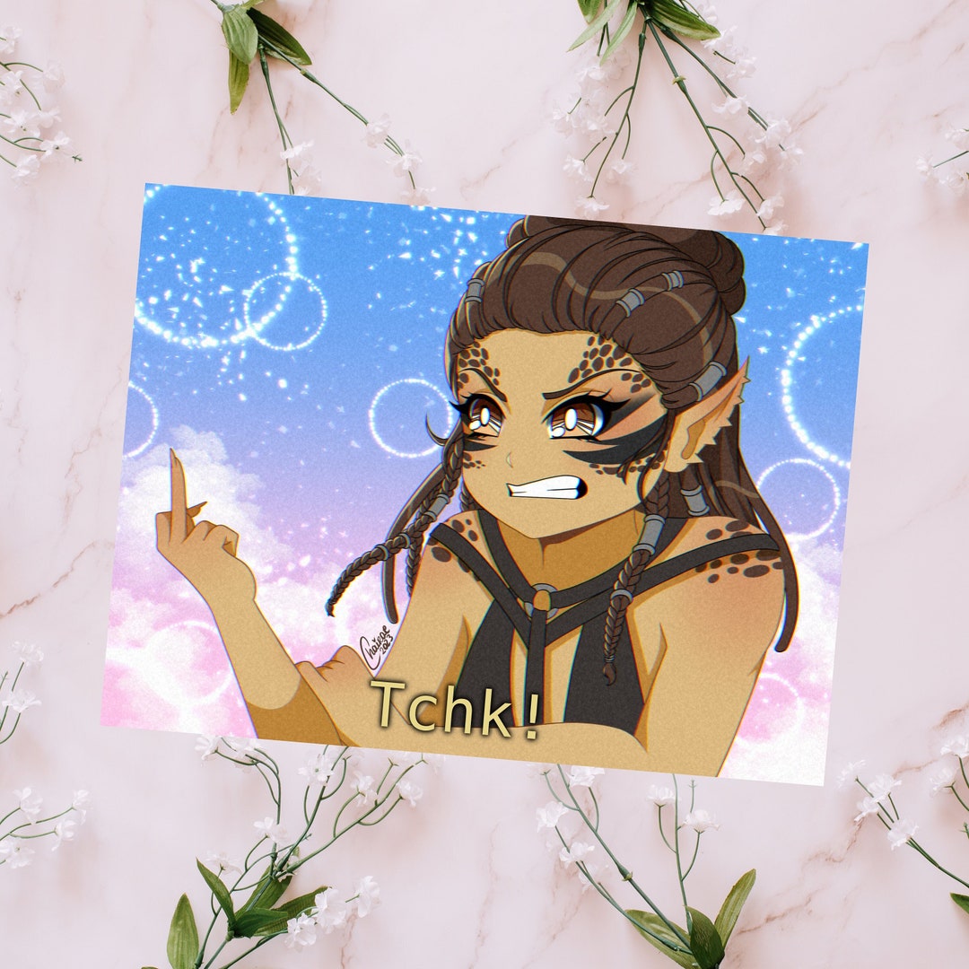 90s Anime Lae'zel Print | Baldur's Gate 3 Print | Lae'zel From Baldur's ...