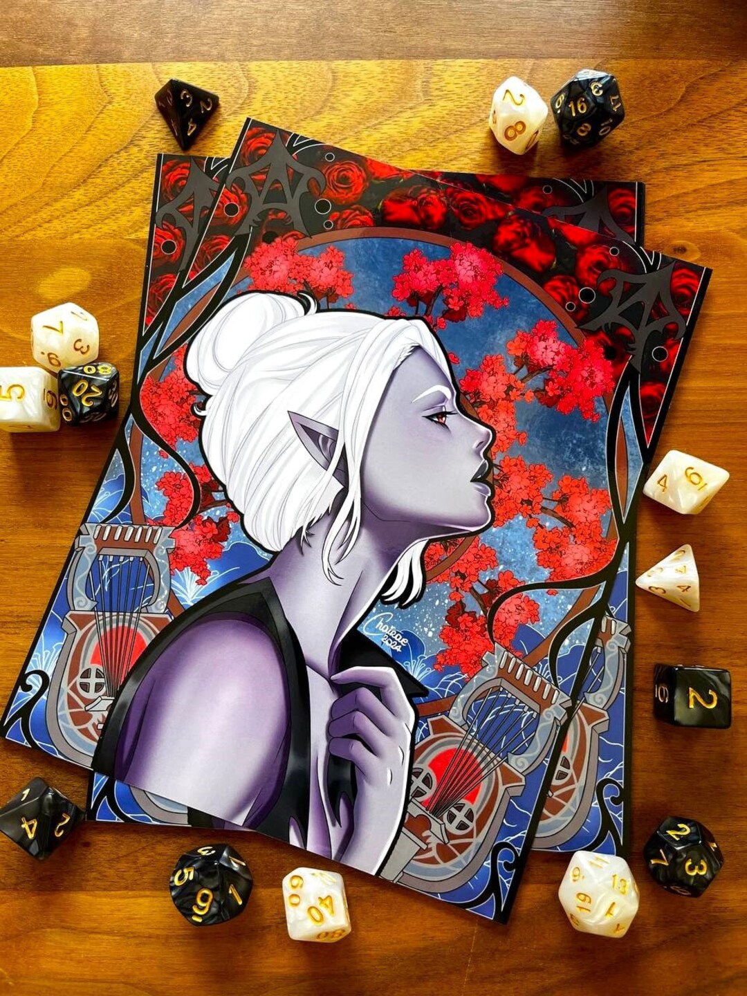 Art Nouveau Minthara Print | Baldur's Gate 3 Print | Waltz Od Death ...