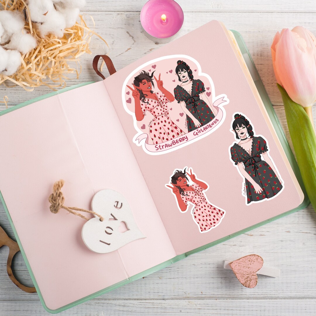 Baldur's Gate 3 Stickers of Karlach, Shadowheart, Strawberry ...