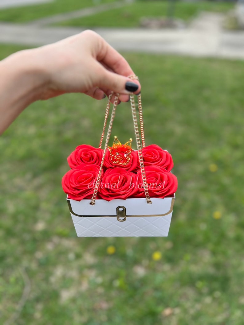 Mini Purse With Rosesvalentines Day Gift Anniversary Gift 100% Handmade ...