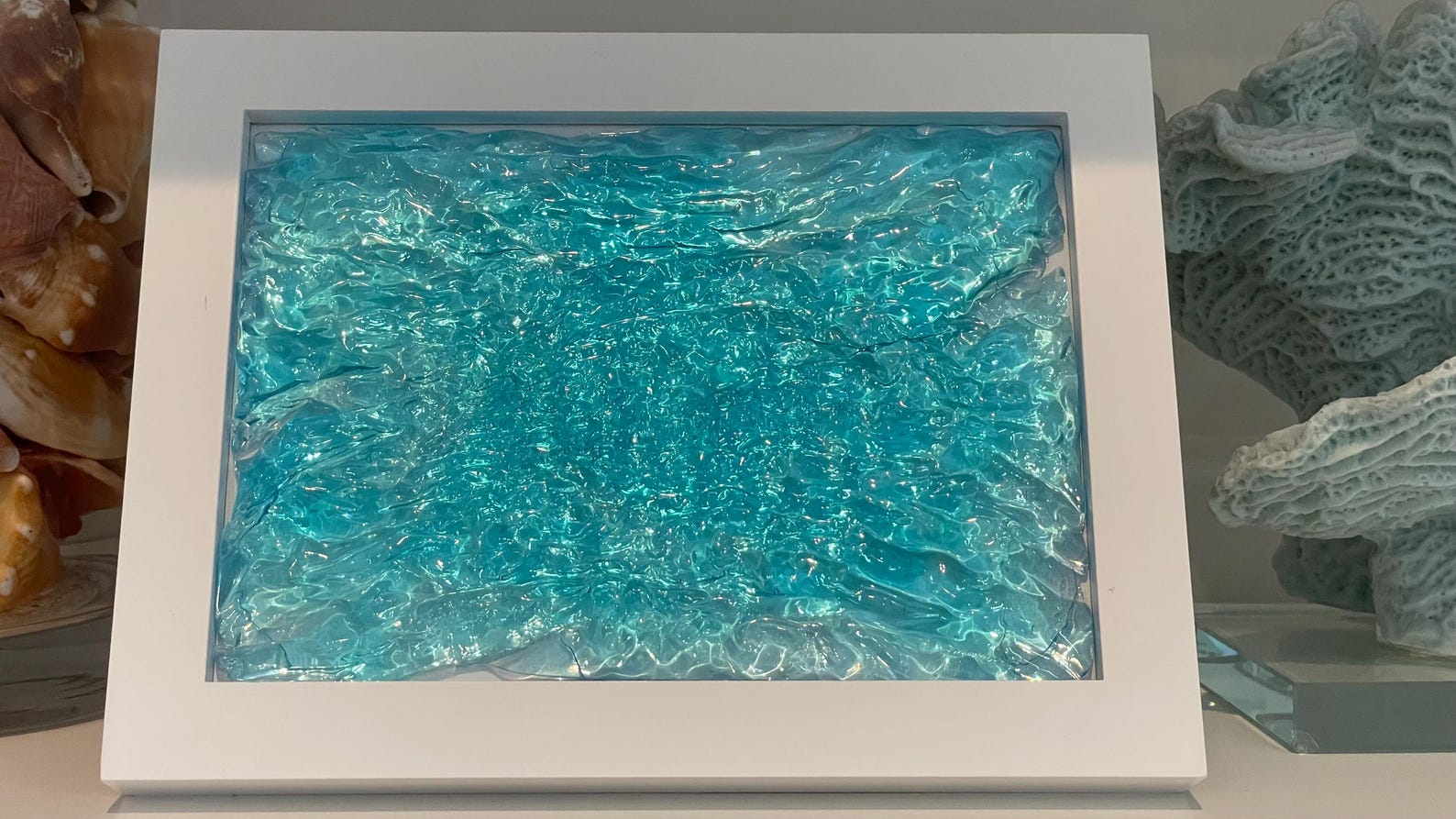 Sparkling Resin Ocean Water Ripple Art - Etsy