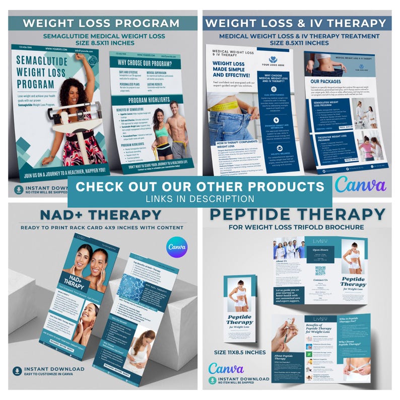 Weight Loss Flyer GLP 1 Info Sheet Medical Weight Loss Program Handout ...