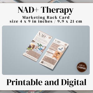 Nad+ Therapy Rack Card IV Vitamin Therapy Handout Medspa Marketing ...