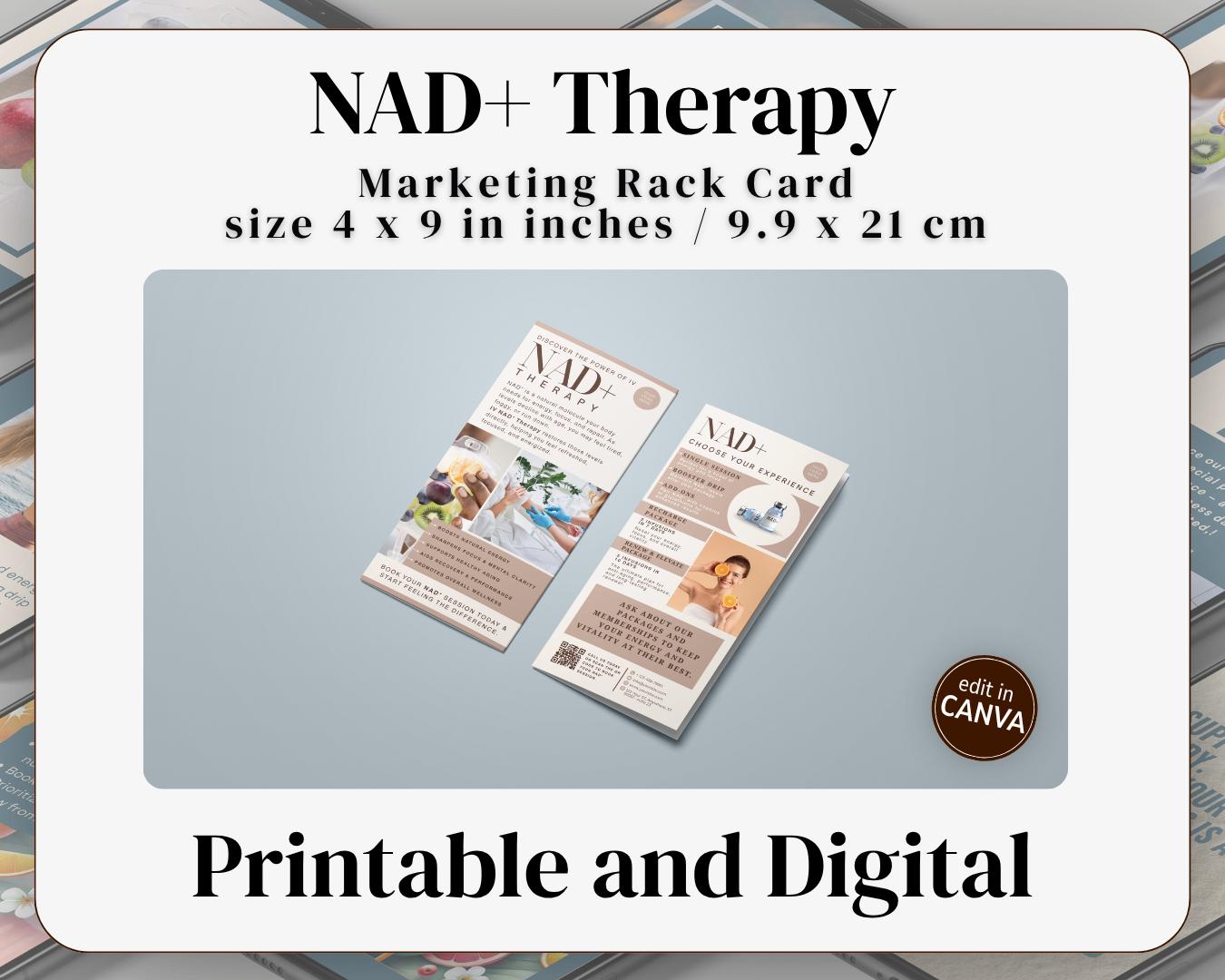 Nad+ Therapy Rack Card IV Vitamin Therapy Handout Medspa Marketing ...