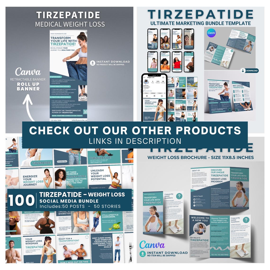 Tirzepatide Flyer Weight Loss Brochure Template GLP-1 Handout Weight ...