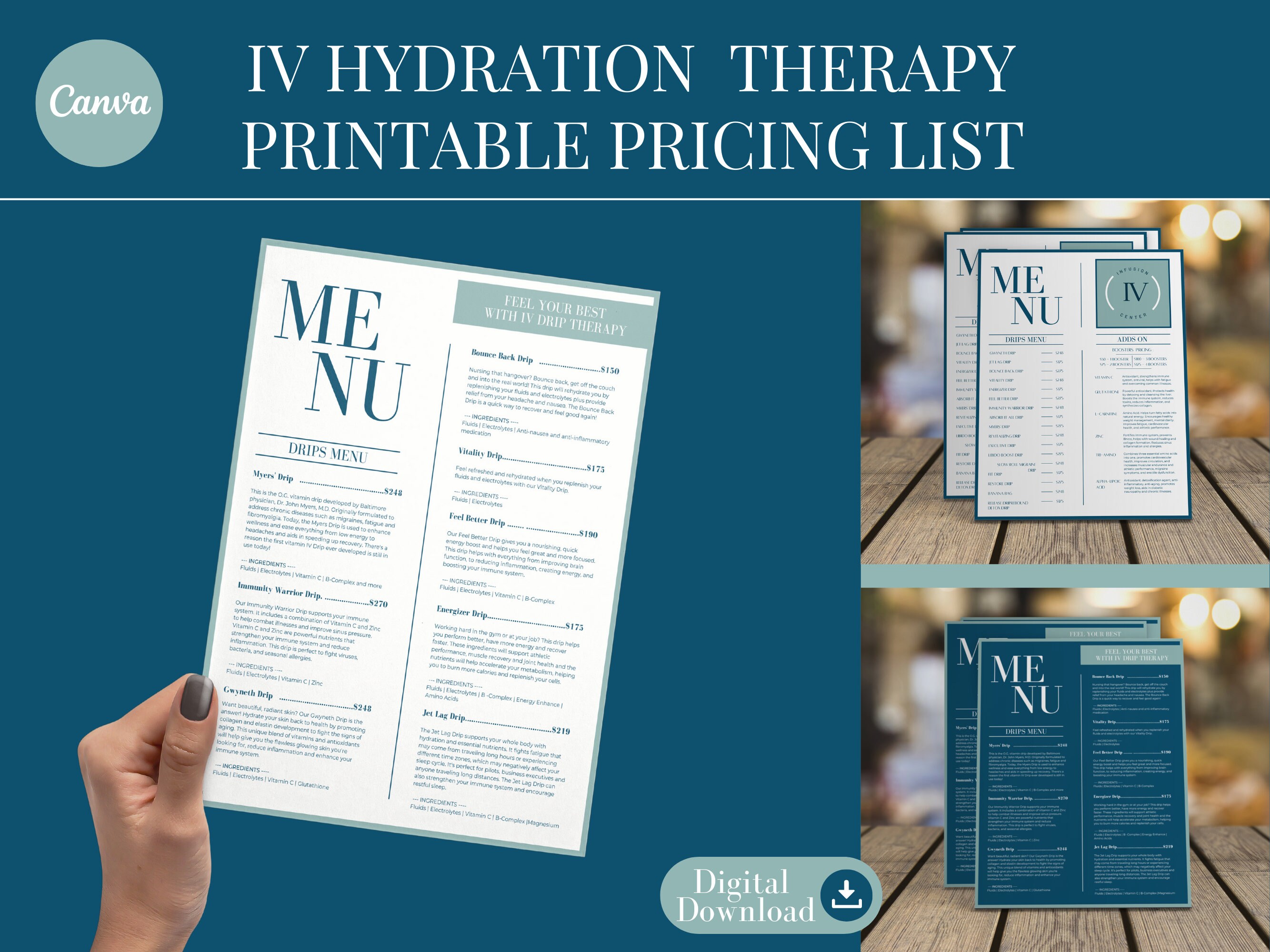 Iv Hydration Price List - Etsy