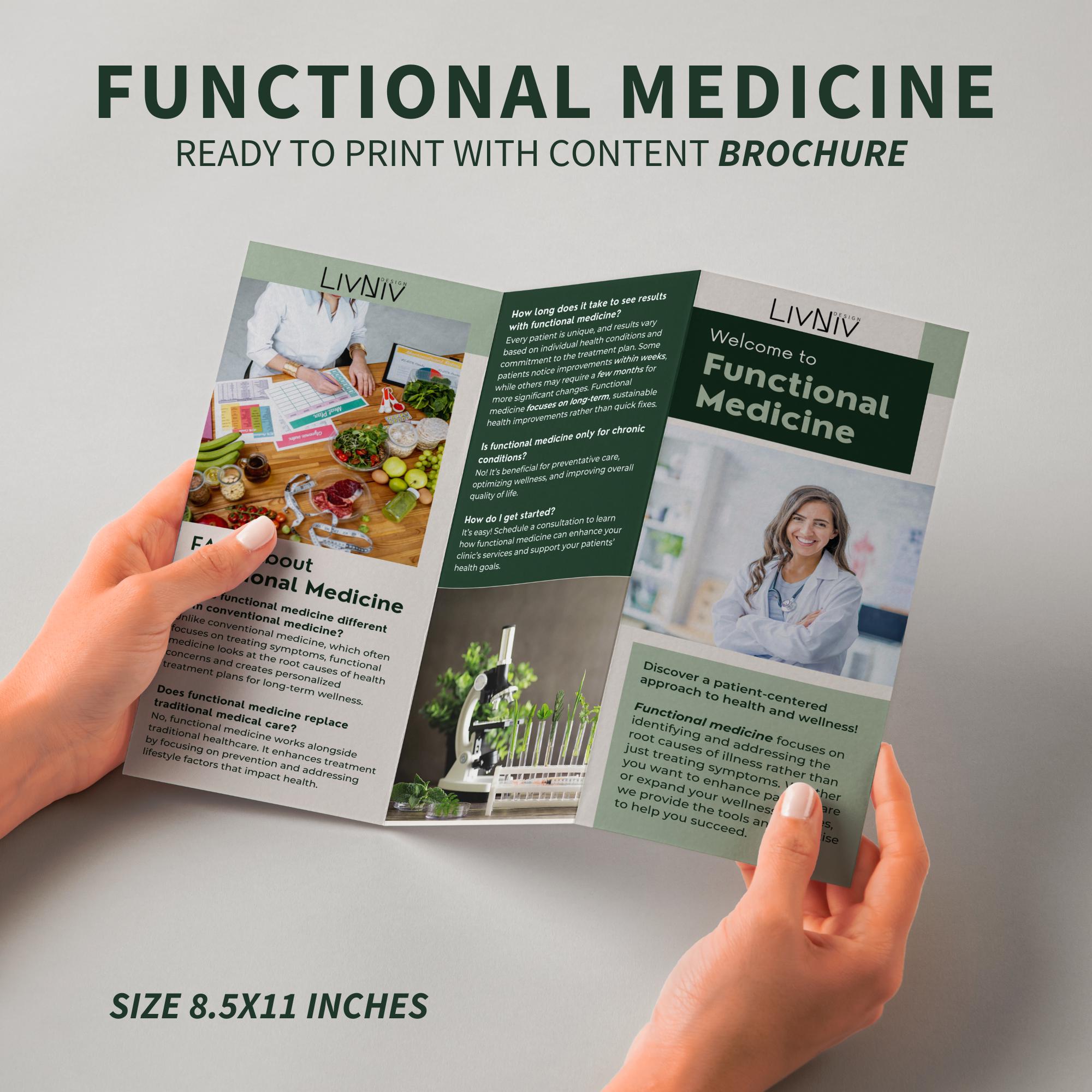 Functional Medicine Brochure Template Digital Health Leaflets ...