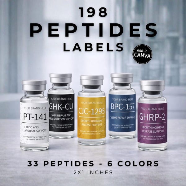 Peptide Label Template - Etsy