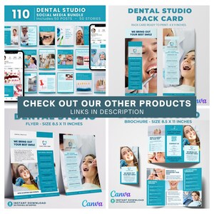 Teeth Whitening Trifold Template Editable Medical Brochure Dental ...