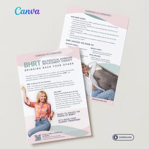 BHRT Flyer Template | Bio-identical Hormone Therapy, Clinic Marketing ...