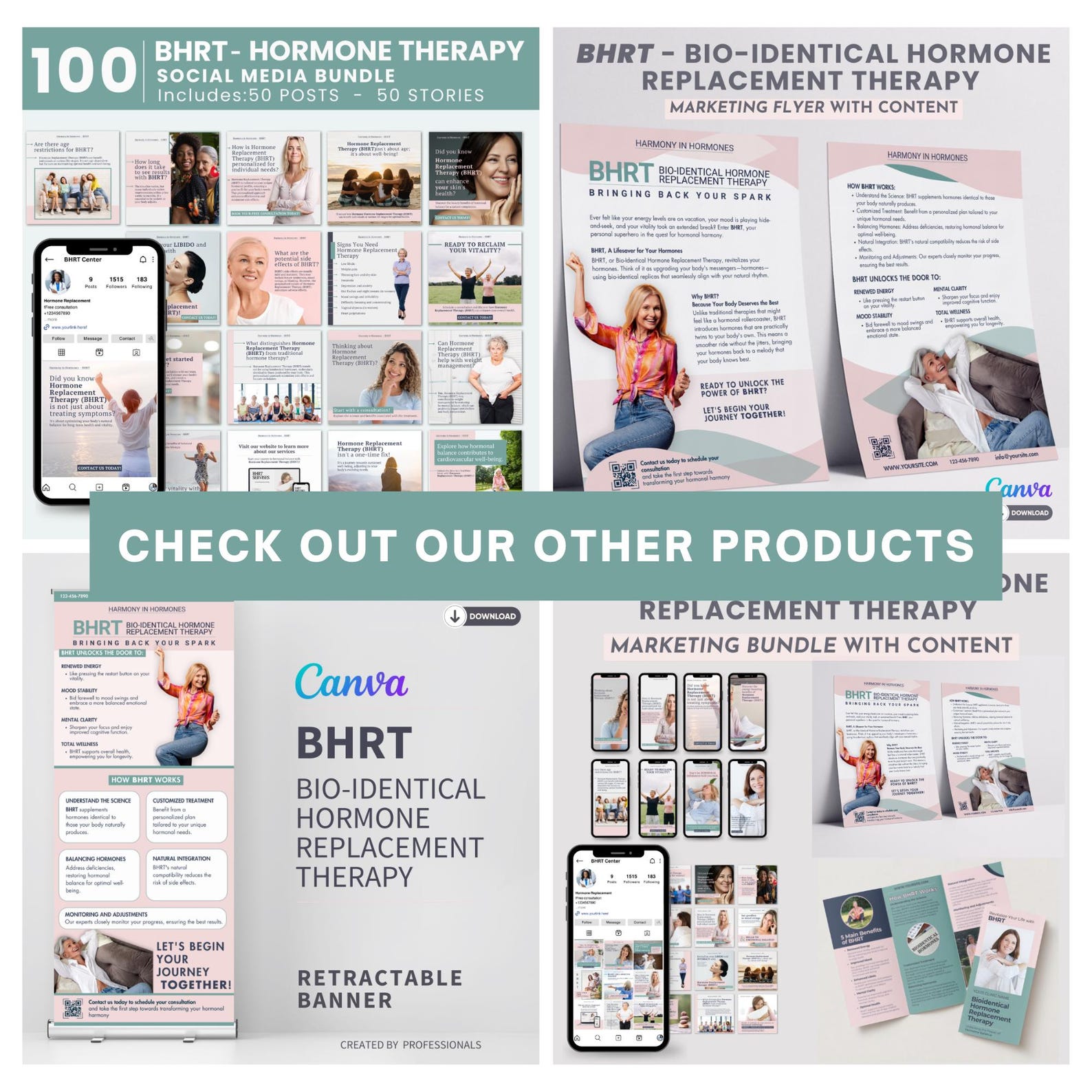 BHRT Brochure | Bio-identical Hormone Therapy, Women's Health (canva ...