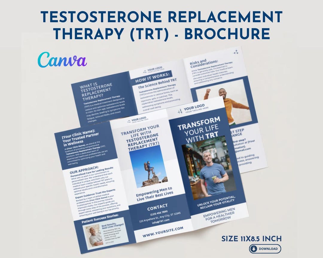 Testosterone Brochure Men Health Pamphlet Testosterone Template Male ...