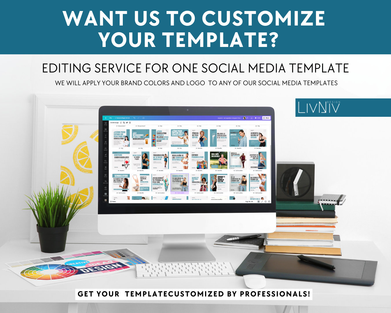 Custom Canva Template Customization Livniv Design Add Your Logo & Brand ...
