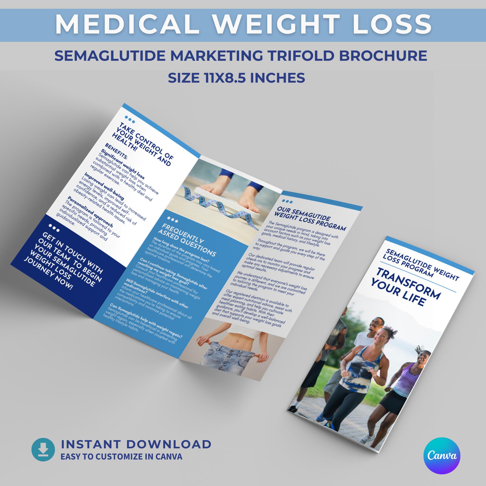 Weight Loss Flyer GLP 1 Info Sheet Medical Weight Loss Program Handout ...