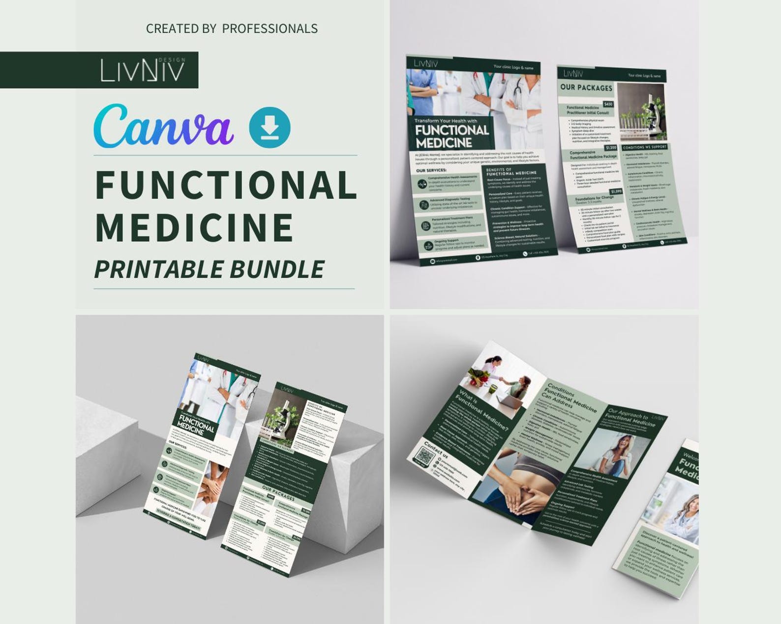 Functional Medicine Printable Bundle Alternative Medical Rack Card ...