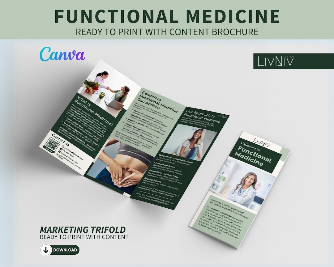 Functional Medicine Brochure Template Digital Health Leaflets ...