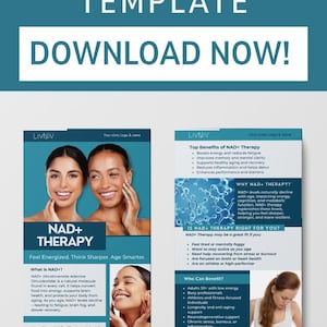 NAD Therapy Template Subcutaneous NAD+ Injection Editable Canva for ...