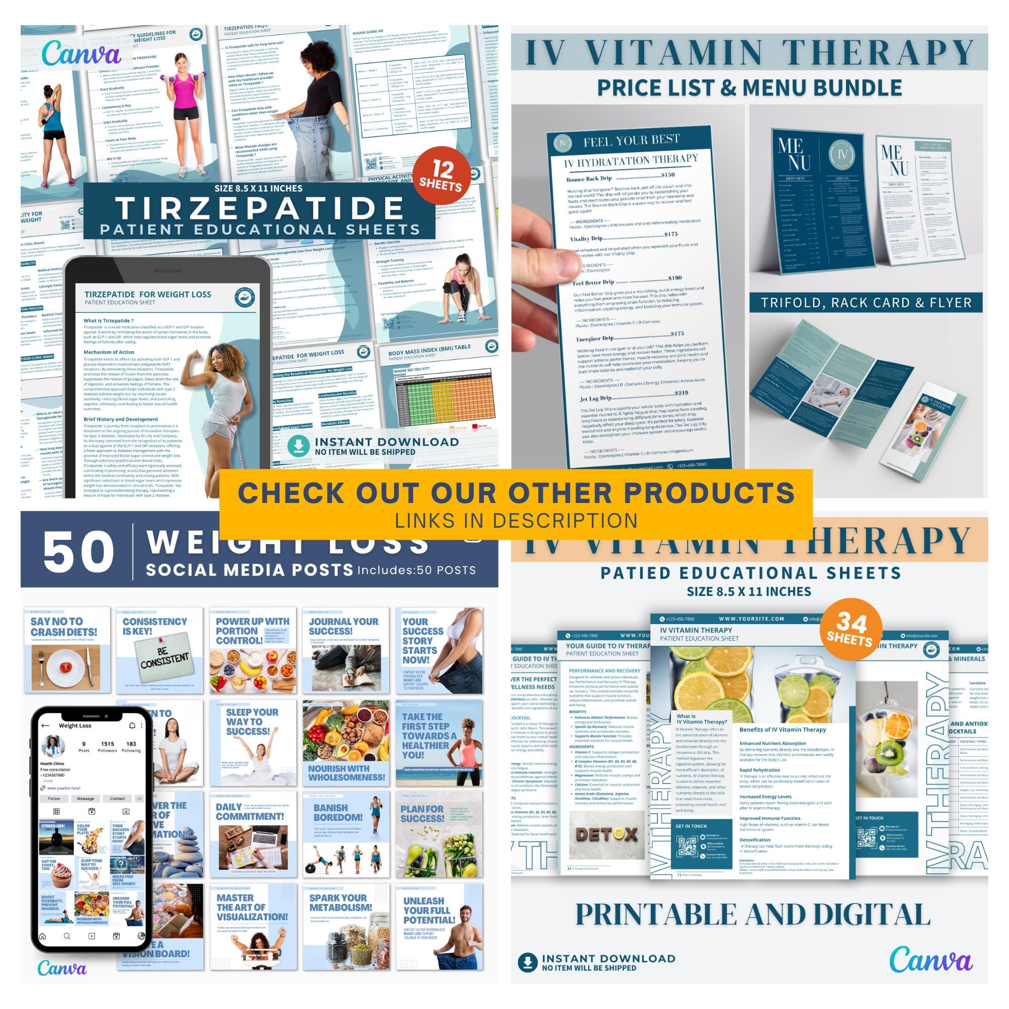Body Measurement Tracker Printable PDF Canva Template Measurement ...