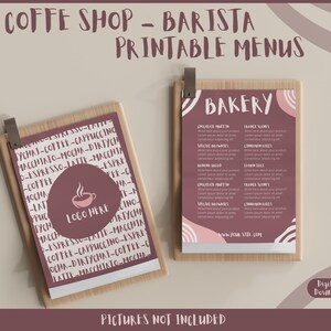 Coffee Shop -barista - Bakery Menu Pricing Printable Editable List ...