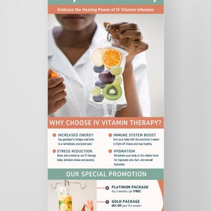 IV Therapy Banner Template Standing Banner Wellness Service Retractable ...
