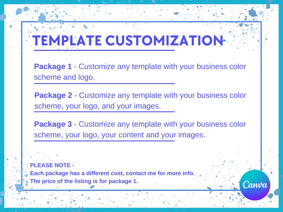 Canva Template Customization Canva Template - Add-on Service - Custom ...