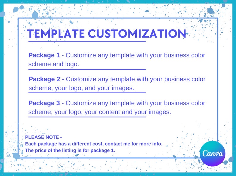 Canva Template Customization Canva Template - Add-on Service - Custom ...