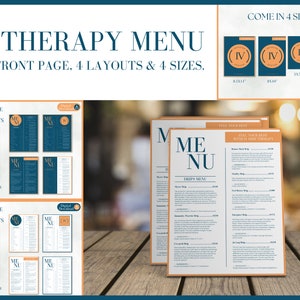 IV Printable Marketing Bundle Drip Menu Trifold Flyer Marketing Drip ...