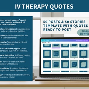 50 IV Therapy Quote Canva Templates Create Engaging Social Media ...