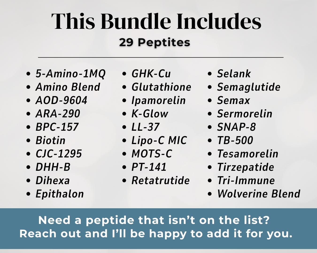 Peptide Therapy Handout Vitamin Injection Patient Educational Sheet ...
