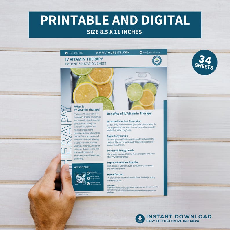 IV Vitamin Template Ebook IV Therapy Complete Patient Guide Drip Client ...