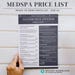 Botox Price List Flyer Template Filler Menu Canva Editable Medspa ...