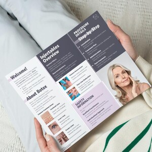 Botox and Injectables Trifold Canva Editable Template Ready to Print ...