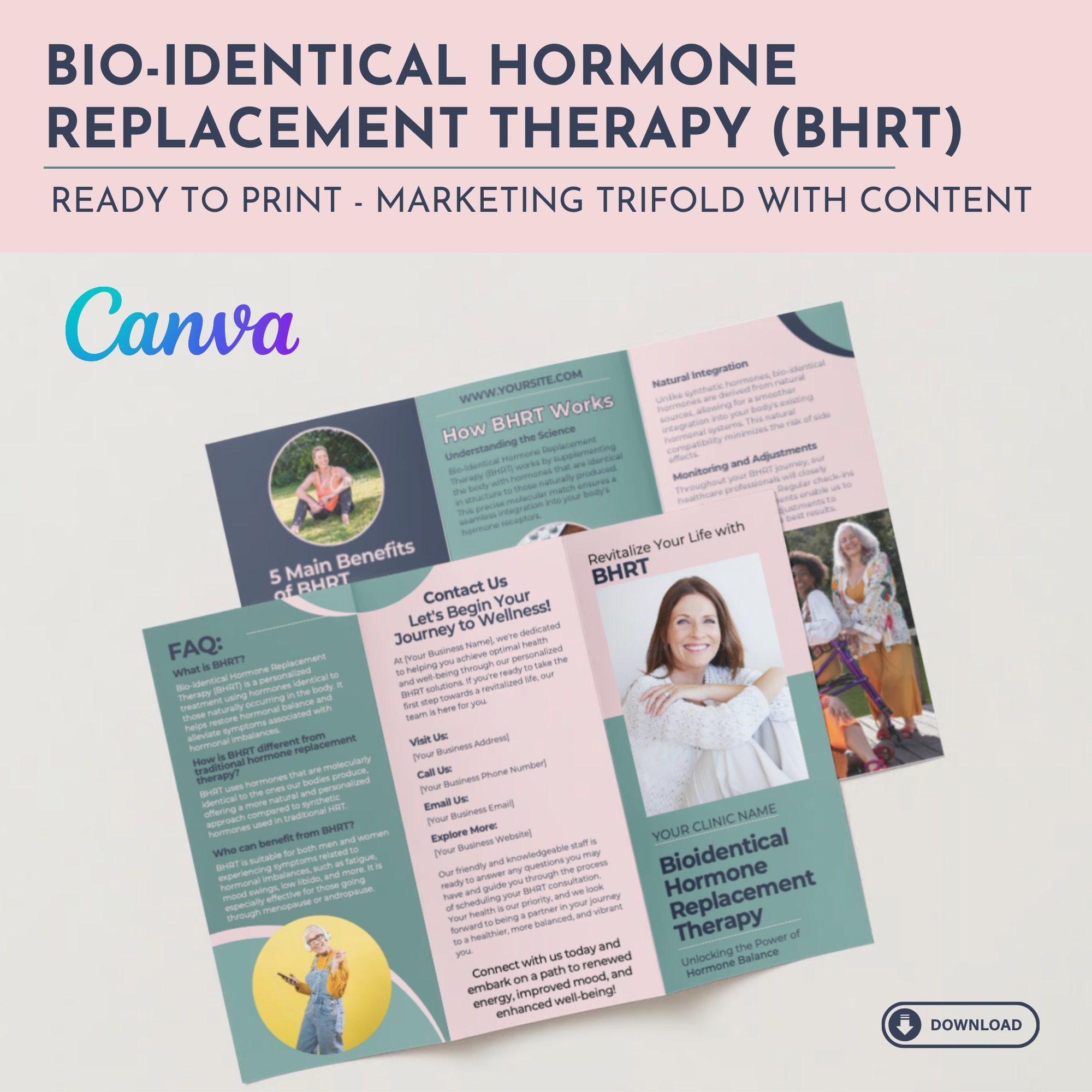 Bio-identical Hormone Replacement Therapy (BHRT) Trifold - Brochure ...