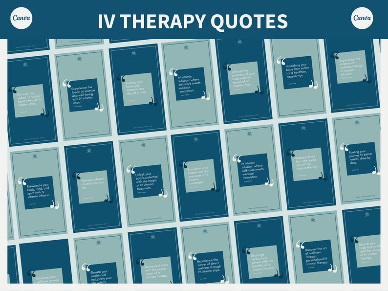 50 IV Therapy Quote Canva Templates Create Engaging Social Media ...