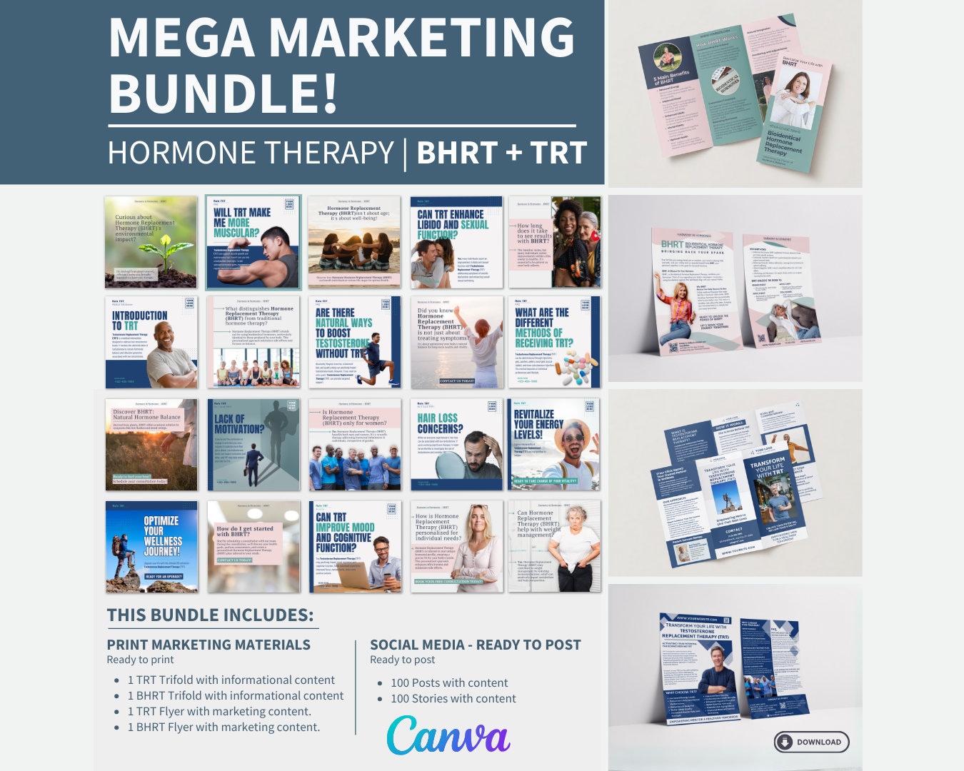 All-in-one Hormone Therapy Marketing Package: BHRT, TRT, Social Media ...