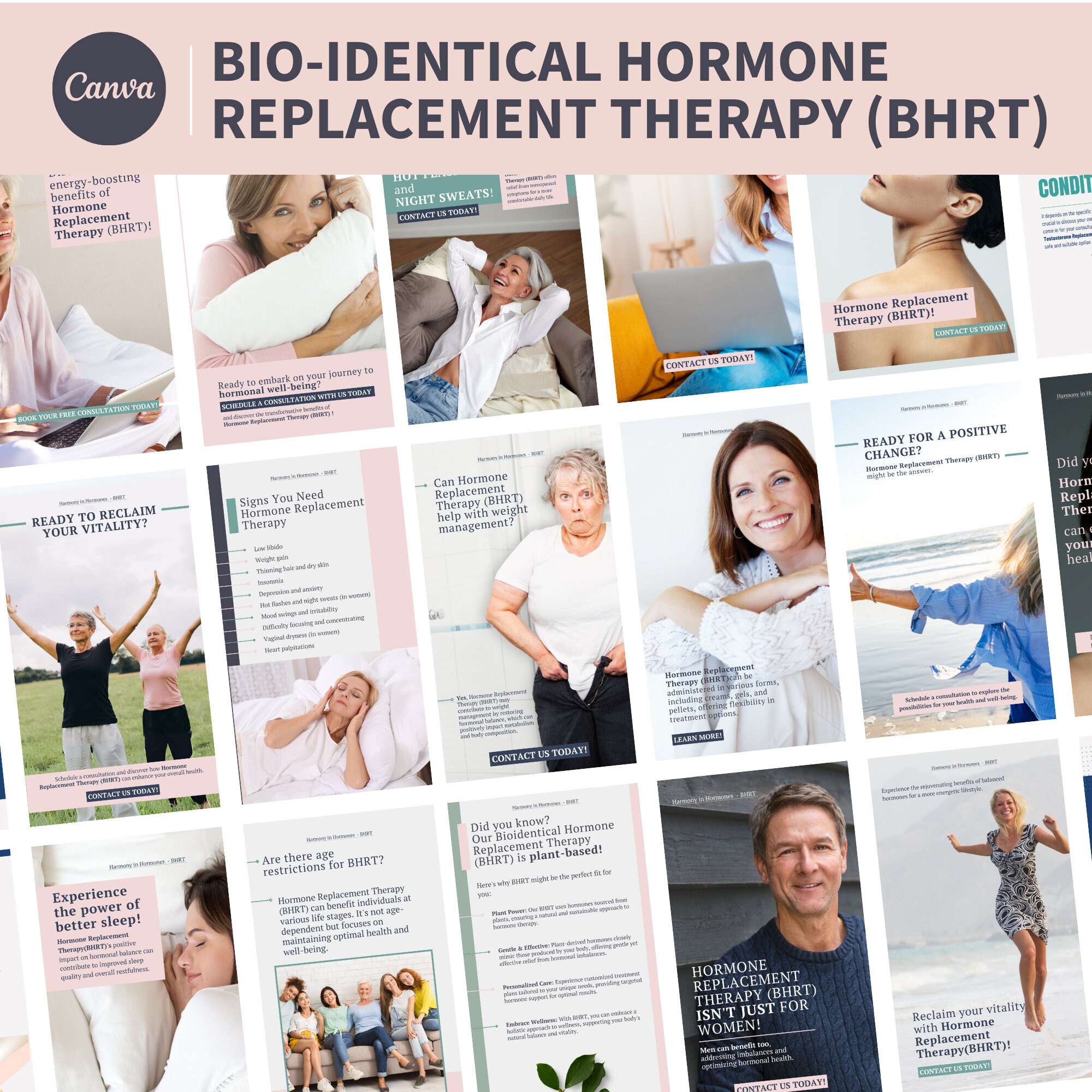 Bio-identical Hormone Replacement Therapy BHRT Marketing Bundle 50 ...