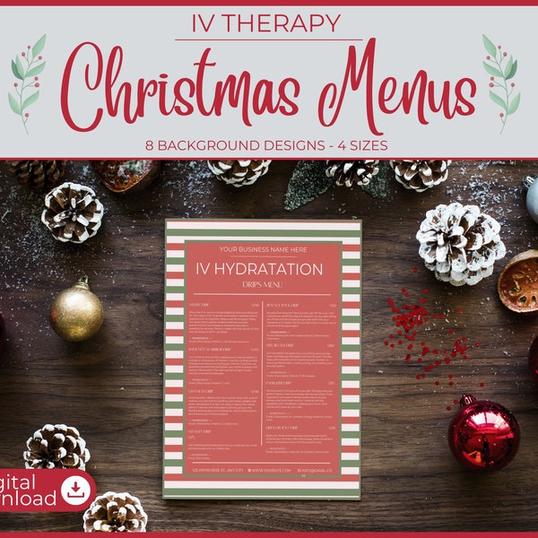 Iv Drip Menu Promotion - Etsy