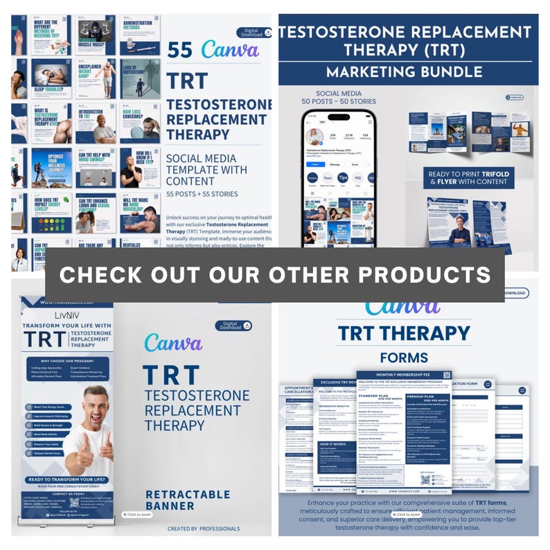Testosterone Flyer Hormone Replacement Therapy Cypionate Info Sheet TRT ...