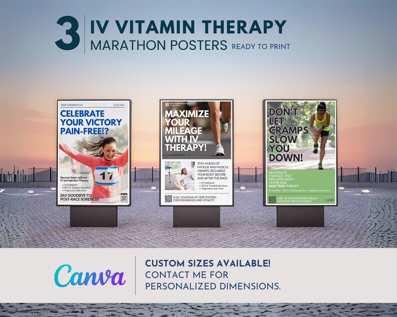 Boost Your Marathon Presence With IV Vitamin Infusion Therapy Posters ...