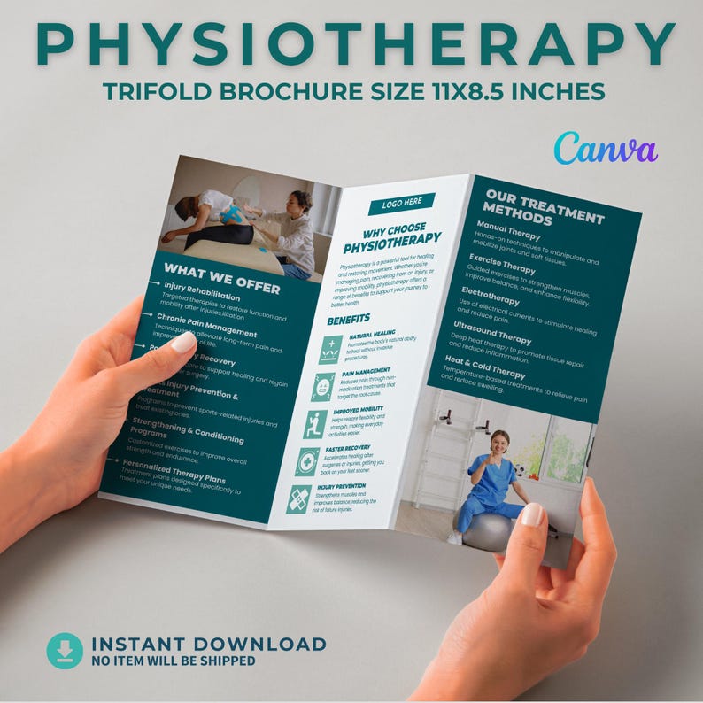 Physiotherapy Trifold Template Physical Therapy Marketing Handout ...