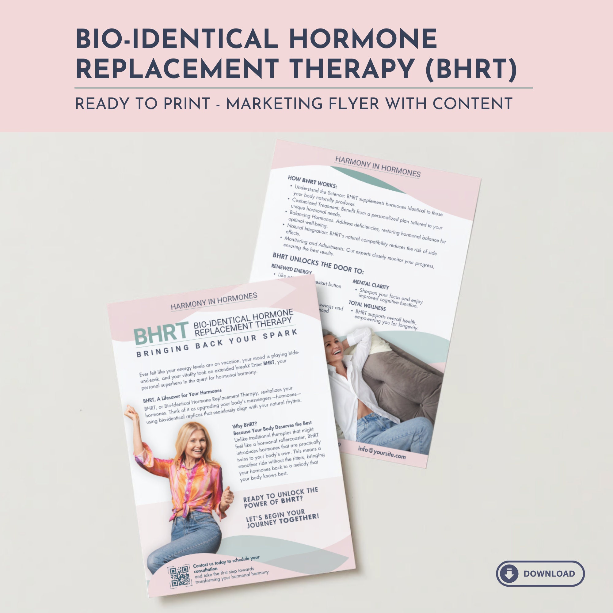 Bio-identical Hormone Replacement Therapy BHRT Marketing Bundle 50 ...